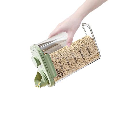 China High Quality Transparent Large Capacity Sealed Leak-Proof Portable Handle Sealed Storage Jar for Cereal Storage for sale