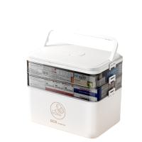 China Plastic Multi Layer Grid Large Capacity Portable Handle First Aid Box for Home for sale