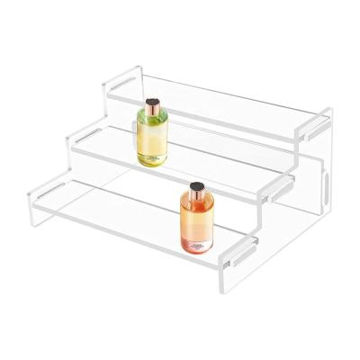 China Custom Processing Acrylic Display Stand for Cosmetics Clay Statue Jewelry Three Tier Office Organizer Pop Mart Plastic Boxes for sale