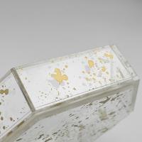 China Custom Gold Foil Acrylic Hexagonal Superposition Tray Storage Box Modern Design Rectangular Injection Molding for sale
