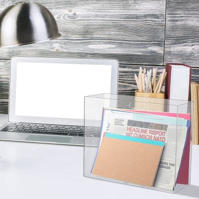 China Transparent Acrylic Single-Tier File Rack Storage Box Office Organizer Book Toys Miscellaneous Files Toys Miscellaneous Manager for sale