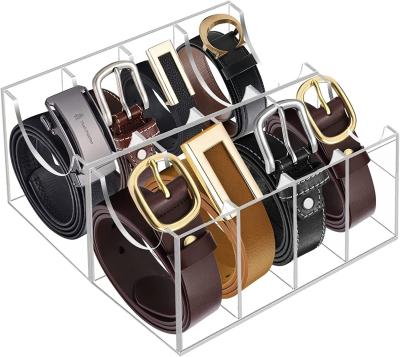 China Custom Acrylic Small Display Storage Box Square Transparent Belt Storage Rack Classic Design with Flexible Functionality for sale