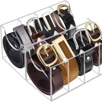 China Custom Acrylic Small Display Storage Box Square Transparent Belt Storage Rack Classic with Flexible Functionality for sale