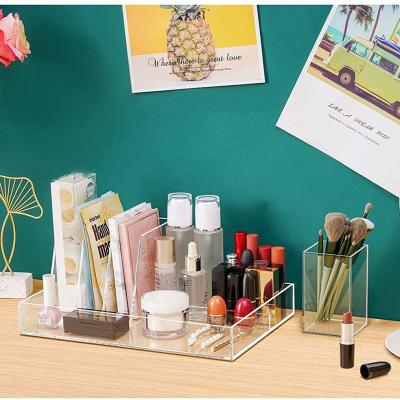 China Single-Tier Acrylic Office Organizer Colorful Stationery Storage and File Classification Display Box for sale