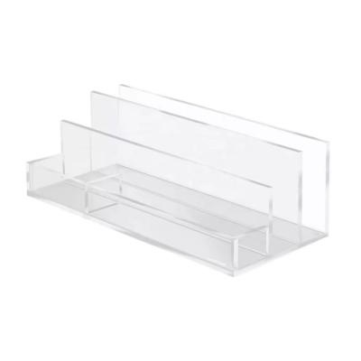 China Custom 3-Tier Clear Acrylic Desktop Organizer Transparent Office File Storage Rack for Documents Mail Stationery for sale