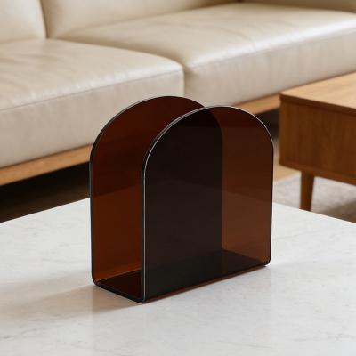 China High Transparency Tissue Box High-End Creative U-Shaped Square Towel Napkin Storage Rack for Restaurant Coffee Shop for sale