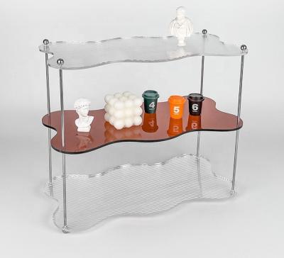 China Custom 3-Layer Acrylic Display Stand Creative Simple Living Room Desktop Arrangement Storage Racks for sale