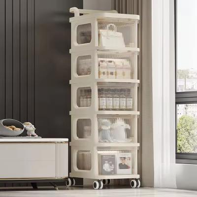 China Large Capacity Dust Proof Household Storage Rack Durable Storage Drawer Organizer Multi-Layer Cart for sale