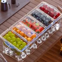 China Factory Custom Wholesale Keep Fresh with Ice Cube Transparent Fruit Container Kitchen Storage Box for sale