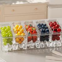 China Factory Custom Wholesale Keep Fresh with Ice Cube Transparent Fruit Container Kitchen Storage Box for sale