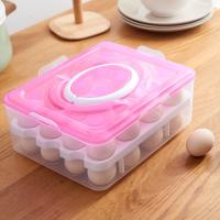 China Double Plastic Egg Box Dust-proof Design for Efficient Egg Storage in Refrigerators for sale