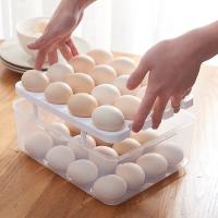 China Double Plastic Egg Box Dust-proof Design for Efficient Egg Storage in Refrigerators for sale