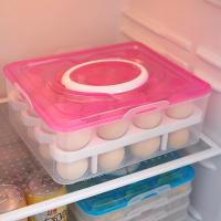 China Double Plastic Egg Box Dust-proof Design for Efficient Egg Storage in Refrigerators for sale