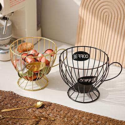China Luxurious Home Coffee Storage Rack Scandinavian Style Snack Iron Display Rack for sale
