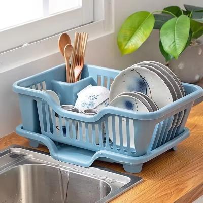 China Household Fabric Dish Bowl Drain Tray Storage Rack Tableware Counter Top Chopsticks Filter Water for Kitchen for sale