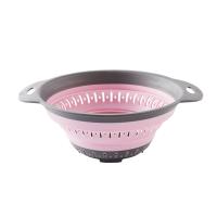 China Retractable Fruit Multifunction Vegetable Cutter Drain Basket Foldable Sink Drain Basket for sale