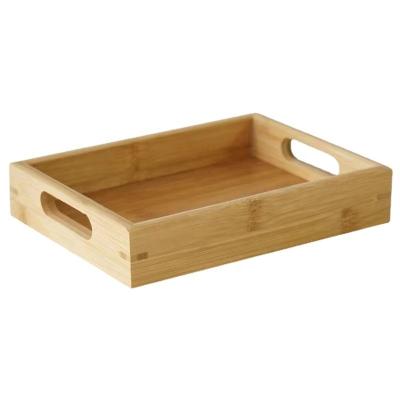 China Wholesale Custom Home Table Plate Solid Wood Fruit Dried Storage Tray Japanese Style Rectangular Wooden Tray for sale