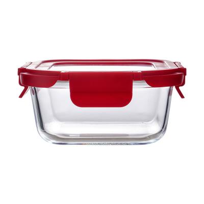 China High Borosilicate Microwaveable Glass Bento Box Heating Function Lunch Box Special Meal Box for Office Workers for sale
