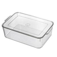 China Fruit Vegetables Stackable Refrigerator Storage Kitchen Organizer PP Rectangle Food Storage Box with Lids for sale
