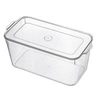 China Fruit Vegetables Stackable Refrigerator Storage Kitchen Organizer PP Rectangle Food Storage Box with Lids for sale