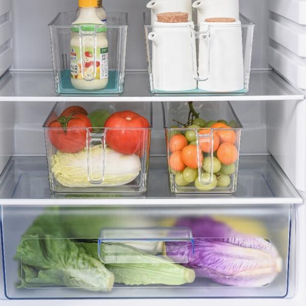 Quality Refrigerator Storage Box PET Large Food Storage Box Transparent Rectangular for sale