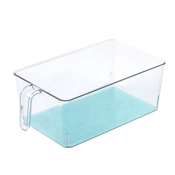Quality Refrigerator Storage Box PET Large Food Storage Box Transparent Rectangular for sale