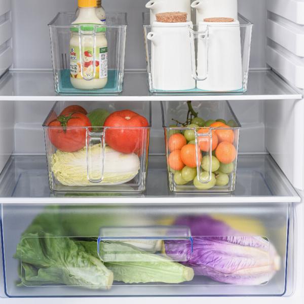 Quality Refrigerator Storage Box PET Large Food Storage Box Transparent Rectangular for sale