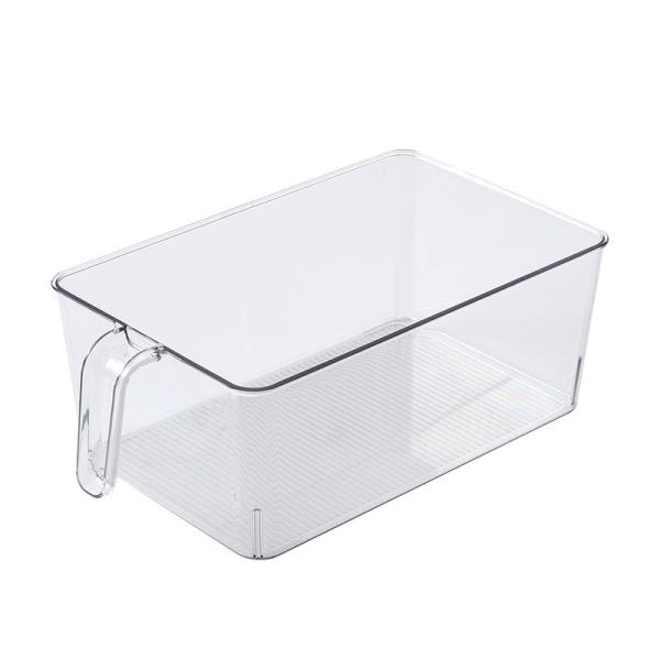 Quality Refrigerator Storage Box PET Large Food Storage Box Transparent Rectangular for sale