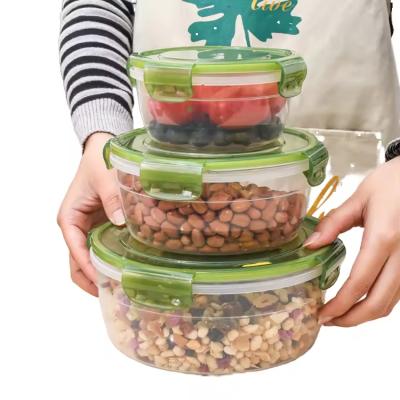 China Classic Microwave Safe PP Plastic Food Storage Container Set for Fridge Lunch Fruit Meat Honey for sale