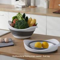 Quality Muti-functional Eco-friendly Modern Foldable Silicone Folding Dish Storge Basket for sale
