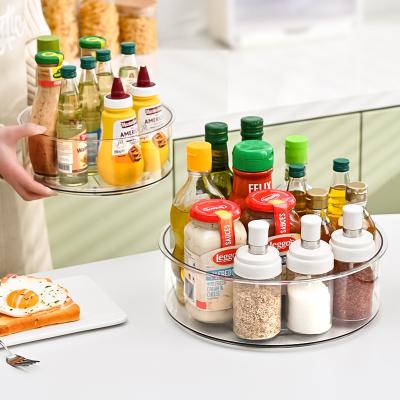 China Rotating Seasoning Rack Desktop Organizer Home Organizer Bathroom Basket Turntable Kitchen Organizer for sale