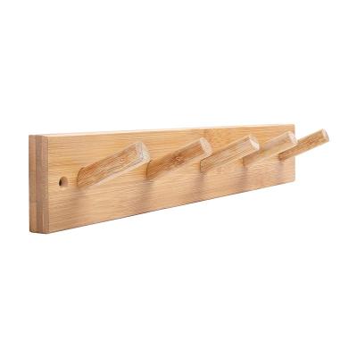 China Nordic Style Solid Wood Coat Hanger with Stylish Key Hooks Wall-Mounted for Clothes & Sundries Multi-Purpose Use for sale