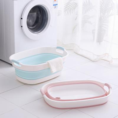China Bathtub Foldable Large  Telescopic Basin Laundry Basin Kitchen Washing Basin Storage Basket for sale