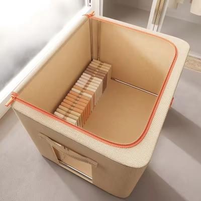 China Manufacturer Wholesale Foldable Sturdy Fabric Multi Size Large Capacity Storage Box Clothing and Quilt Storage Box for sale