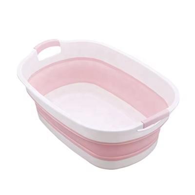 China Hot Selling Large Capacity Color Portable Storage Basket for Household Use with Handle for sale