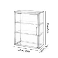 China Plastic Storage System Multi Layer Dustproof Display for Cosmetics Skincare Vanity Organizer for sale