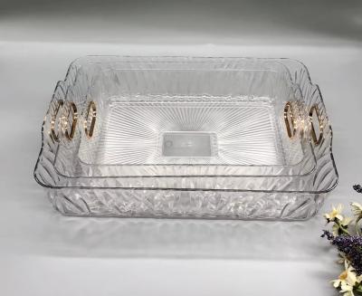 China Custom Clear Fruit Serving Tray - Portable Dessert Plate for Coffee Table Living Room for sale
