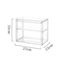 China Large Capacity Dustproof Desktop Transparent Multi-layer Cosmetic Partition Classification Acrylic Storage Box for sale