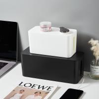 China Customized Eco-Friendly Cable Management Holder Rectangle Cable Box Organizer for Electric Wire Storage for sale