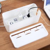 China Customized Eco-Friendly Cable Management Holder Rectangle Cable Box Organizer for Electric Wire Storage for sale