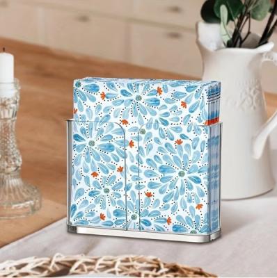 China Creative Acrylic Desktop Tissue Box Square Napkin Holder Home Hotel Western Restaurant Vertical Storage Insert Paper Box Kitchen for sale