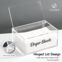 China Multi-function Modern Plastic Container Storage Box Dryer Sheet Holder Dispenser for Kitchen Laundry Room Organization for sale