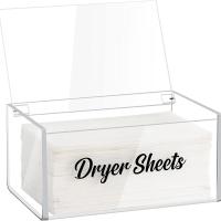 China Multi-function Modern Plastic Container Storage Box Dryer Sheet Holder Dispenser for Kitchen Laundry Room Organization for sale