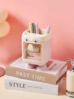China Creative Cute Pig Multi-functional Plastic Pen Holder Storage Box Stationery for Students for sale