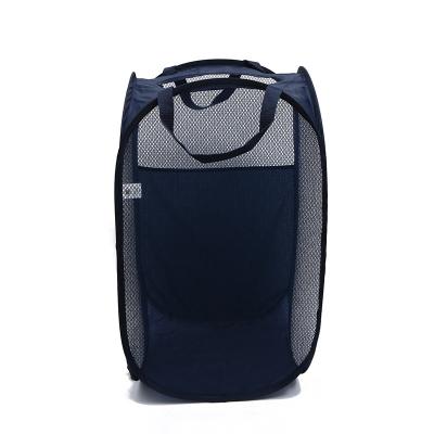 China Home Storage Folding Laundry Basket Cloth Standing Type Pop Basket for Bathroom Use Foldable Bag for sale