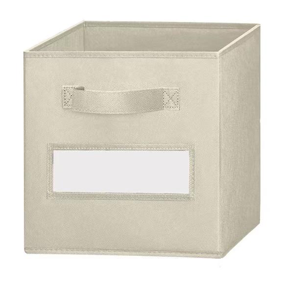 Quality Simple Non-Woven Folding Storage Box with Lidless Organizer for Home Business Card Toy Layer File Storage Cabinet Box Storage for sale
