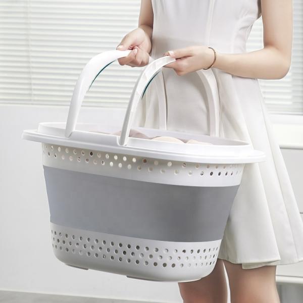 Quality Large Capacity Foldable Household Laundry Storage Basket Bathroom Laundry Basket for sale