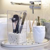 Quality Factory Custom Transparent Dustproof Cosmetic Acrylic Makeup Brush Storage Case for sale