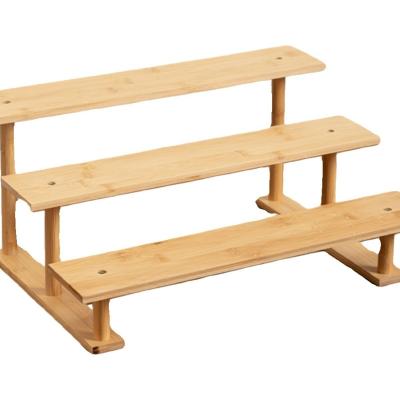 China Succulent Shelf Indoor Flower Stand Simple Multi-Layer Bamboo Hydroponic Storage Rack Trapezoidal Display Balcony Indoor Use for sale