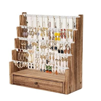 China Large Capacity Stall Earring Display Stand Household Jewelry Necklace Rack Multi-layer Bracelet Storage Rack Display Racks for sale